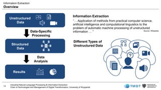 Industrial Natural Language Processing and Information Extraction | PPT