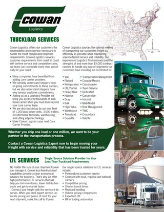 Cowan Systems - EMAIL BROCHURE | PDF