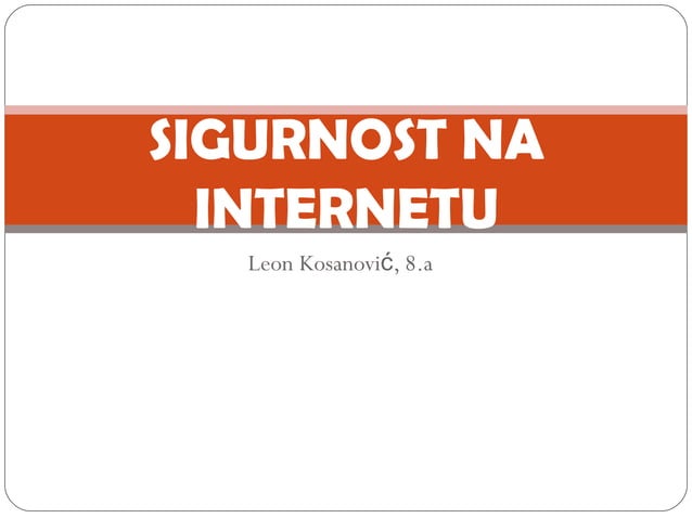 Sigurnost na internetu | PPT