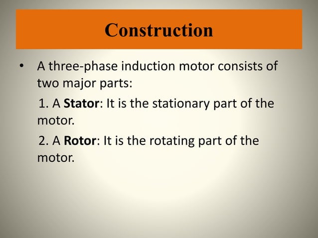Three Phase Induction Motor & Its Application | PPTX