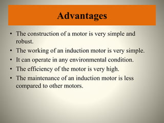 Three Phase Induction Motor & Its Application | PPTX