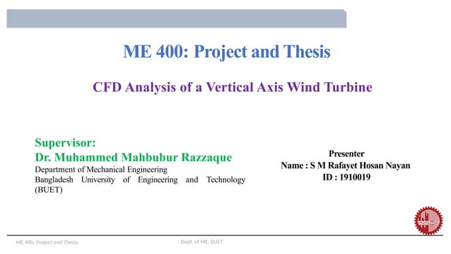 CFD analysis on VAWT using ANsys FLuent.pptx