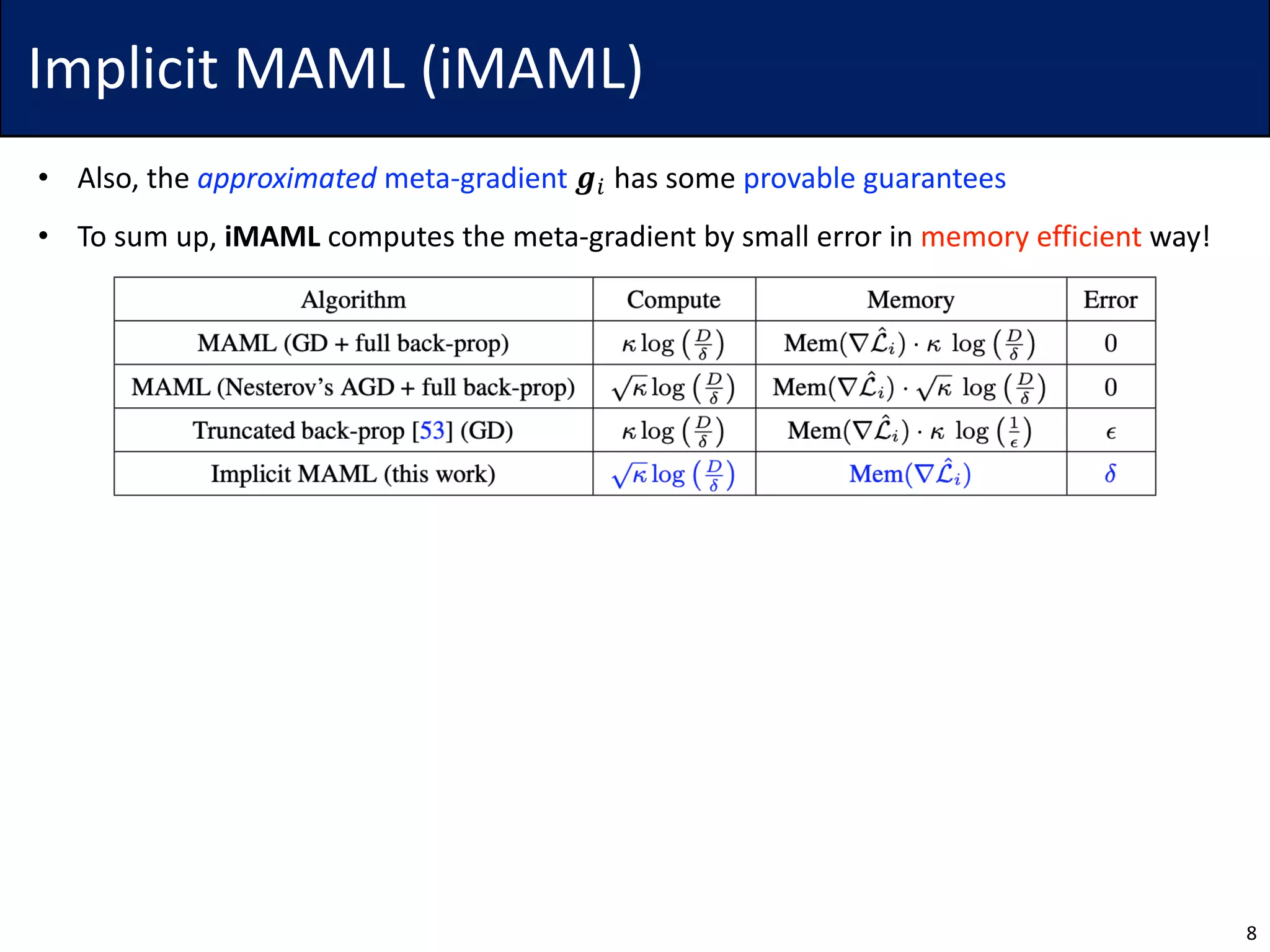 Meta-Learning with Implicit Gradients | PDF