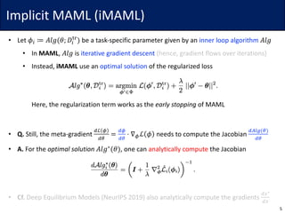 Meta-Learning with Implicit Gradients | PPT