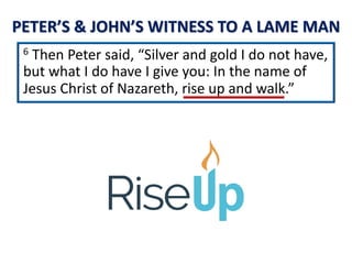 Being Christ's Witness - Acts 3 | PDF