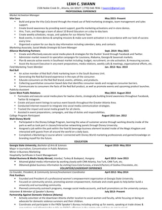 Leah C. Swann's resume (CURRENT)5-28 | PDF