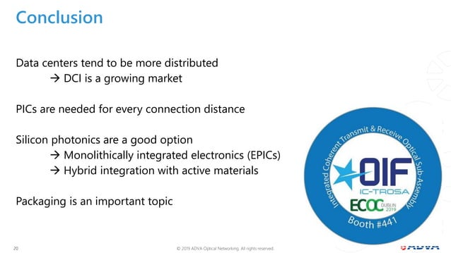 Photonic integrated circuits for data center interconnects | PPT