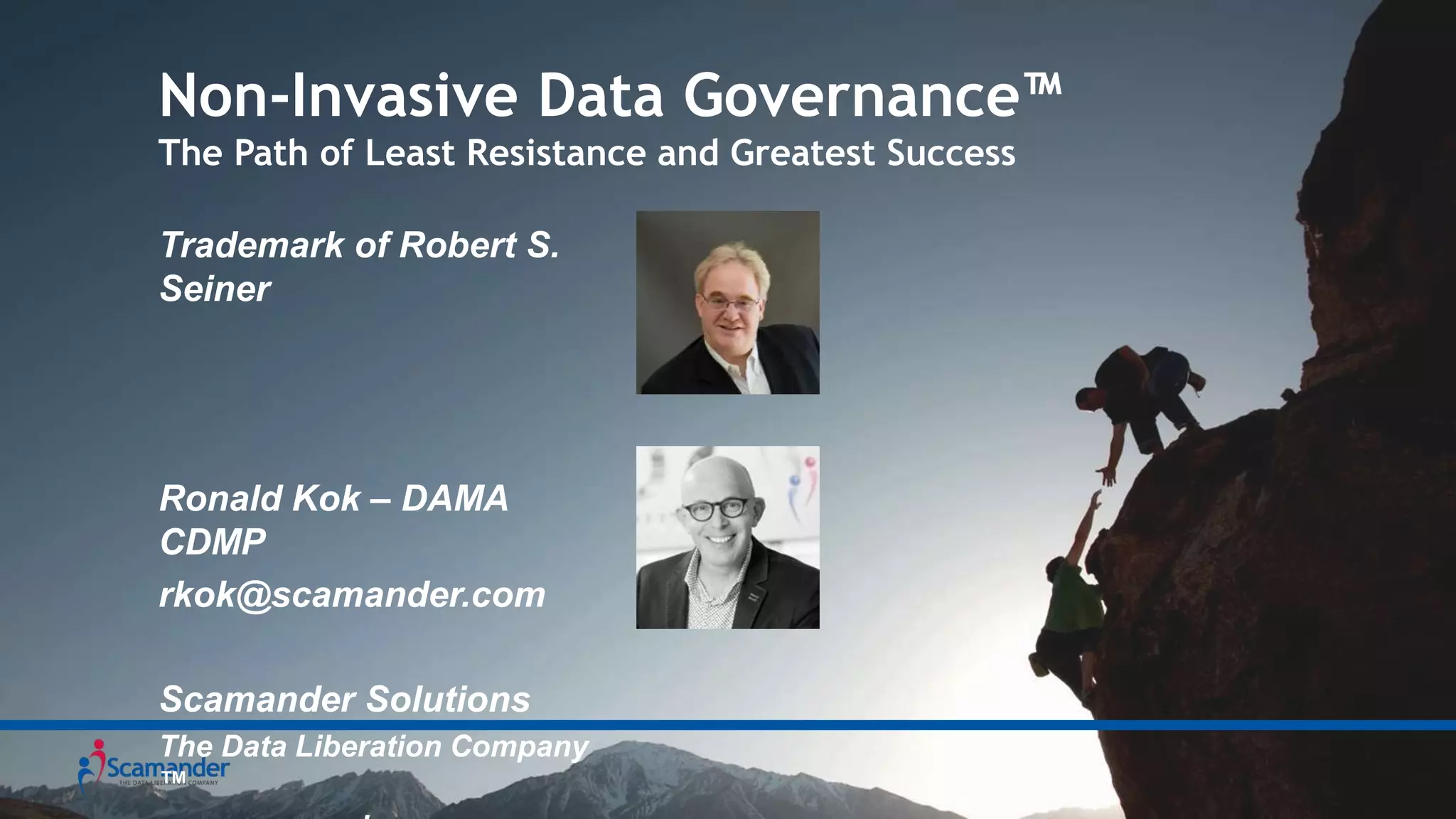 191017 scamander non invasive data governance - with link to movie with ...