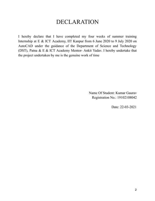 AutoCAD Report 2021 (Internship Project) | PDF | Graphics Software ...