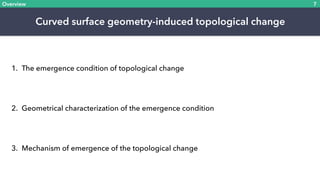 Curved surface geometry-induced topological change of an excitable ...