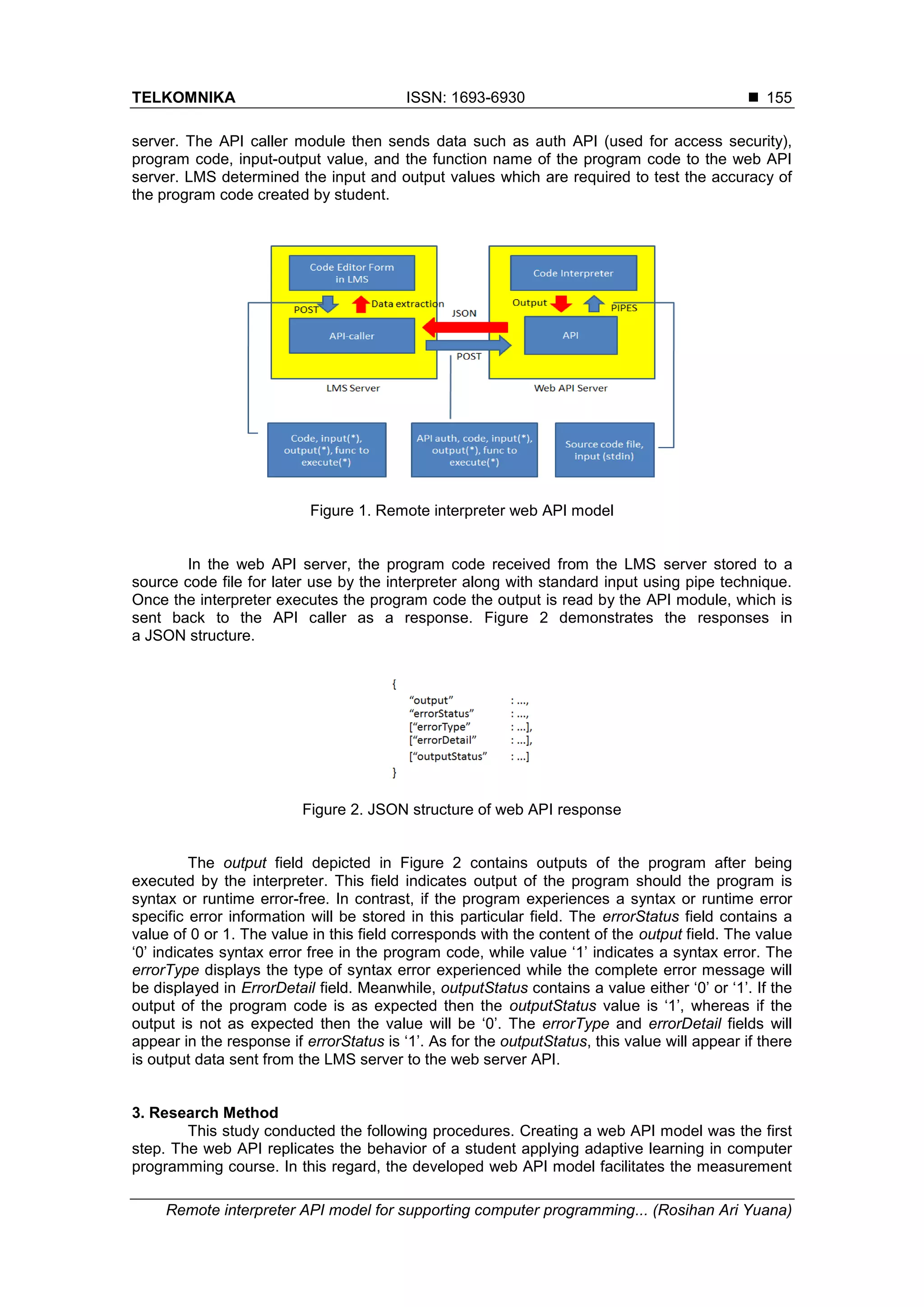 Remote Interpreter Api Model For Supporting Computer Programming Adaptive Learning Pdf