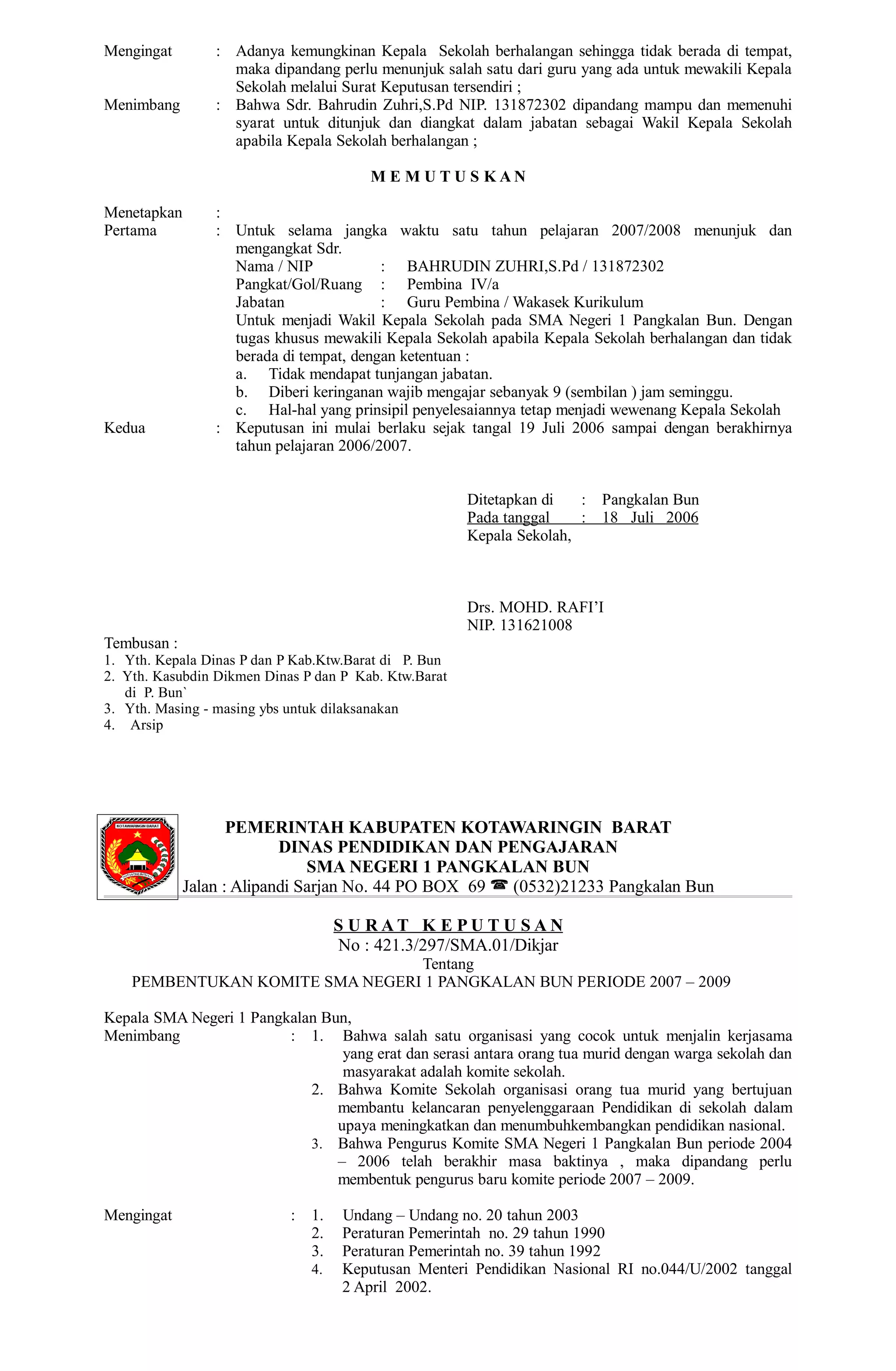 19119991 contoh-contoh-sk | PDF