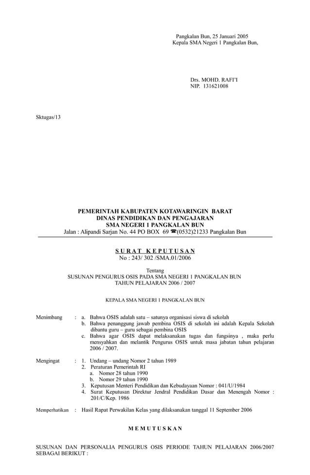 19119991 contoh-contoh-sk | PDF