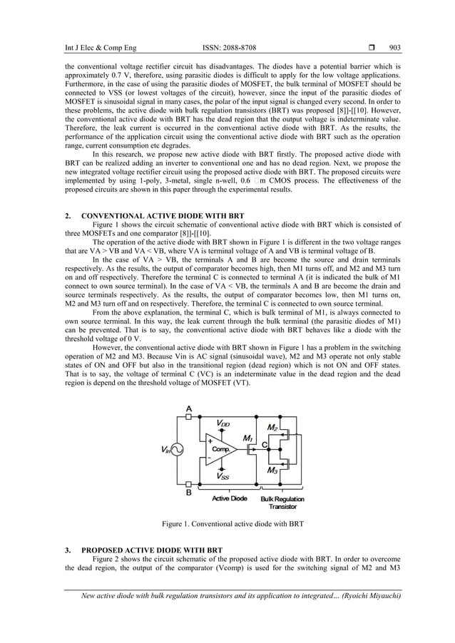 New active diode with bulk regulation transistors and its application to integrated voltage ...