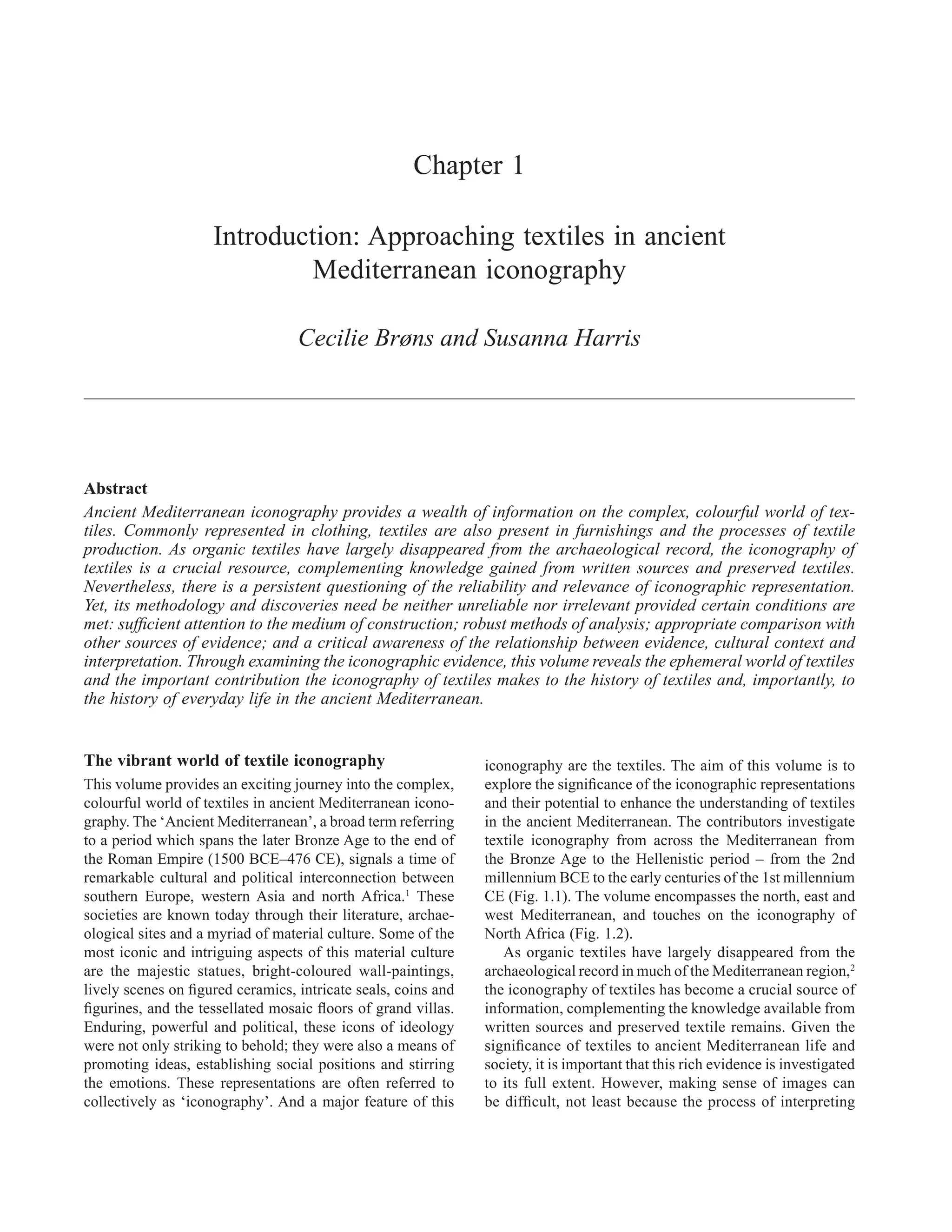 Textiles In Ancient Mediterranean Iconography Susanna Harris | PDF