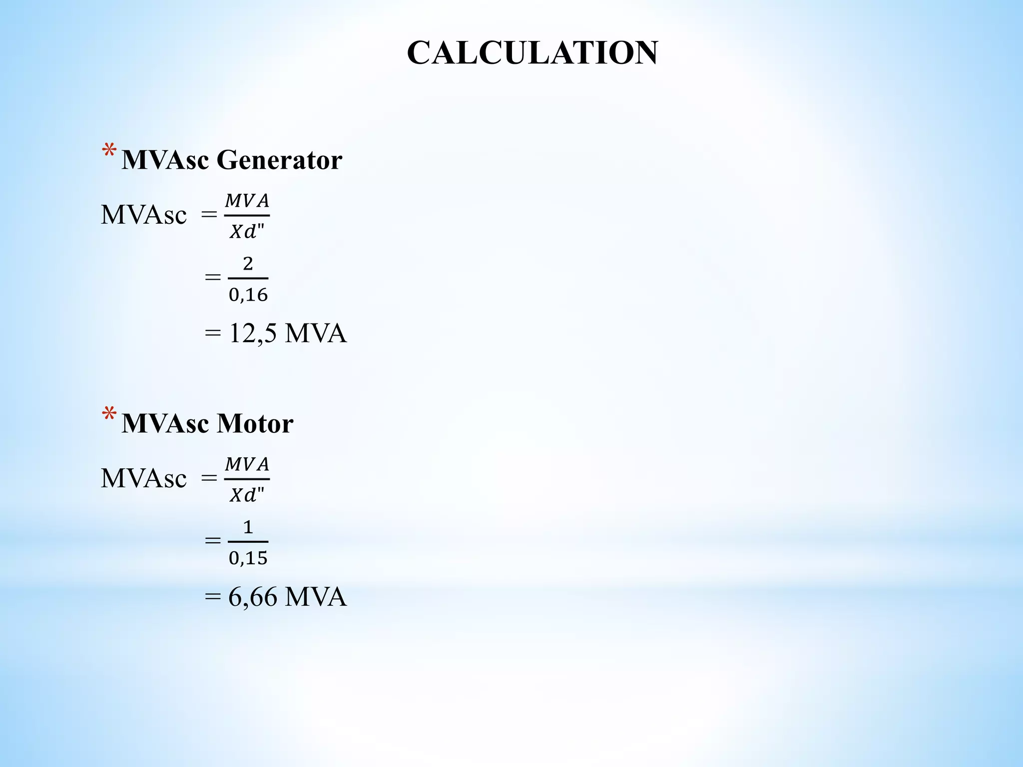 SC Calculation (MVA Method) ETAP | PPTX