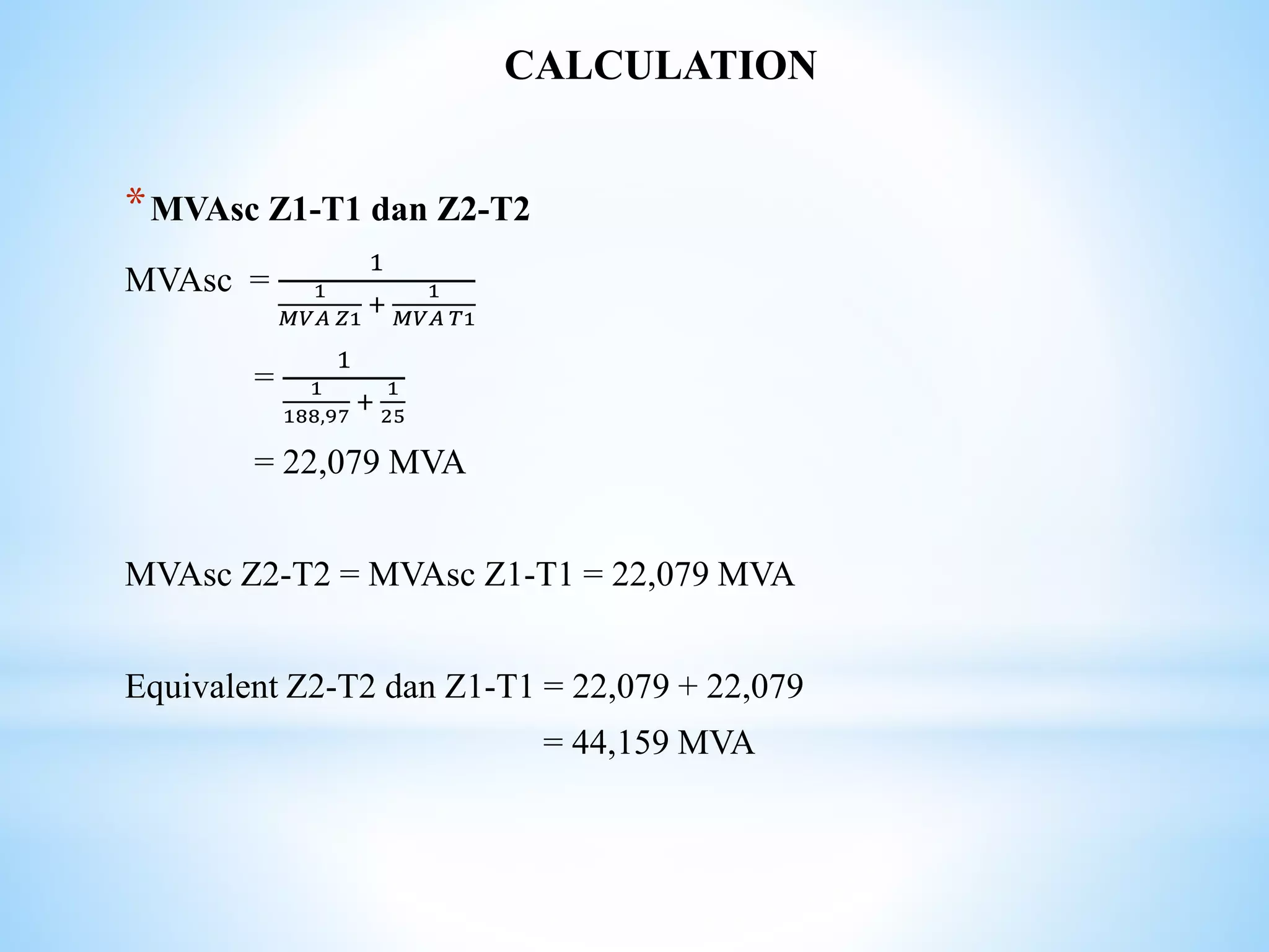 SC Calculation (MVA Method) ETAP | PPTX