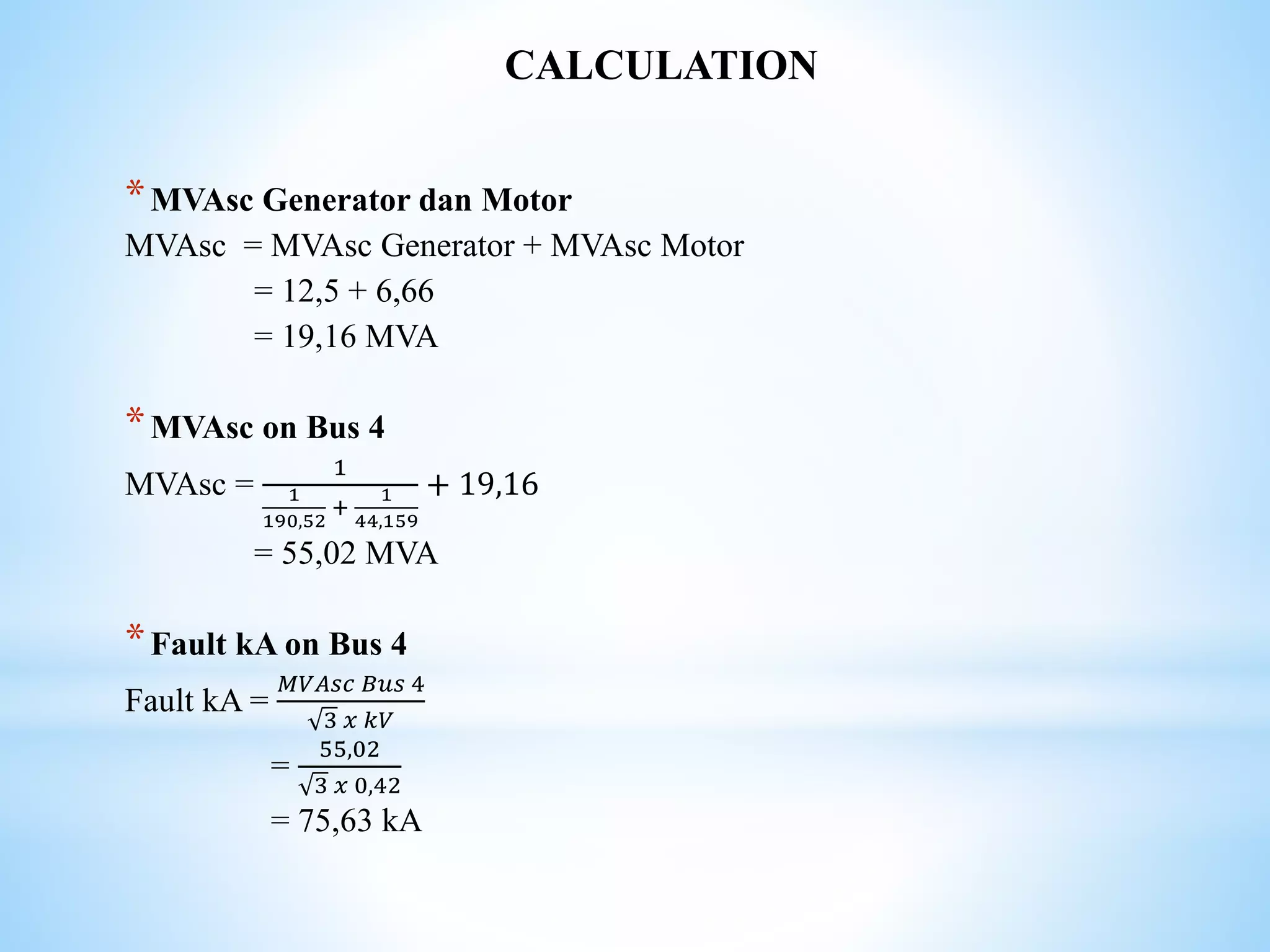 SC Calculation (MVA Method) ETAP | PPTX