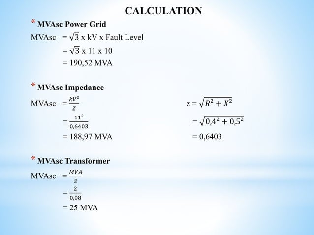 SC Calculation (MVA Method) ETAP | PPTX