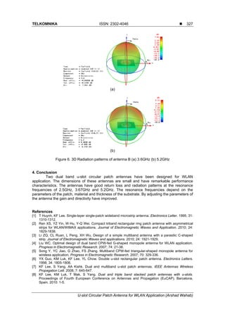 U-slot Circular Patch Antenna for WLAN Application | PDF