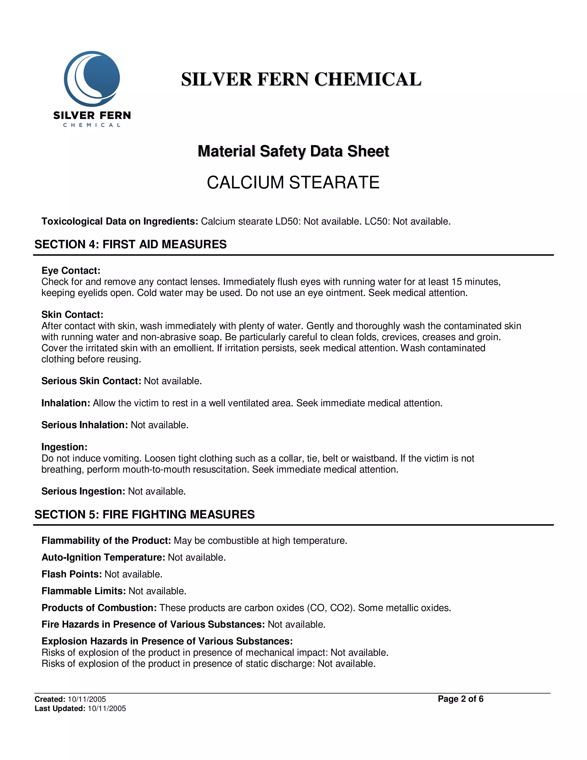 Silverfern Chemical Offers Chemical Stearate on a Great Price. | PDF
