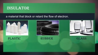 INSULATOR CONDUCTOR and SEMICONDUCTOR.pptx