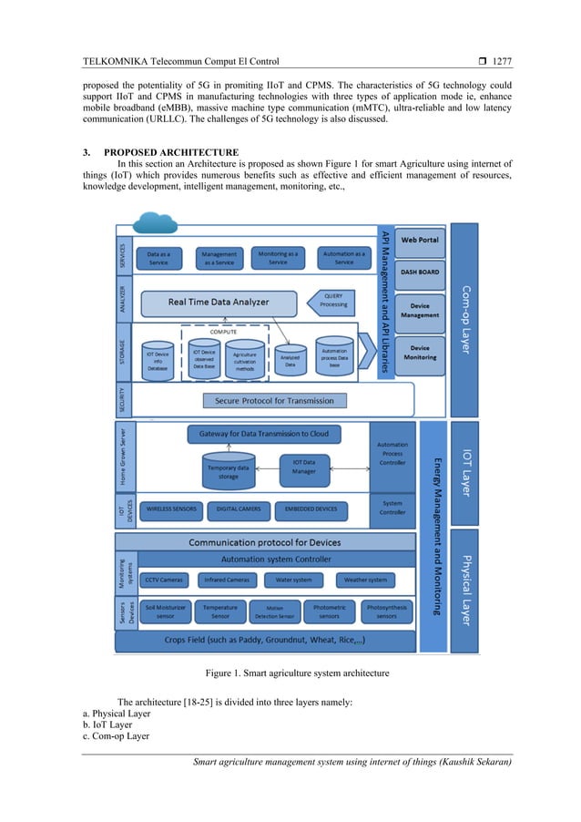 Smart agriculture management system using internet of things | PDF