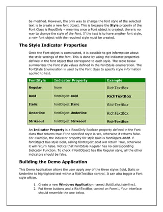 Apply Bold, Italic and Underline to Selected Text in a RichtextBox ...