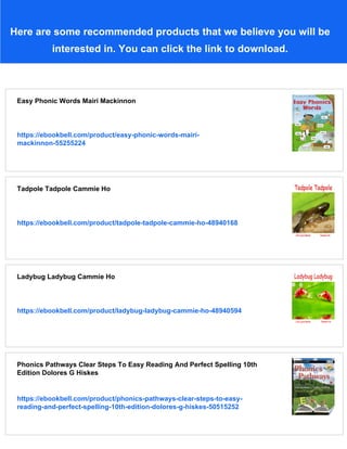 Phonic Pictures Initial Sounds And Blends Jane Beals | PDF