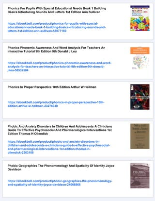 Phonic Pictures Initial Sounds And Blends Jane Beals | PDF