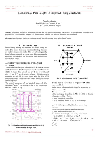Evaluation of Path Lengths in Proposed Triangle Network | PDF