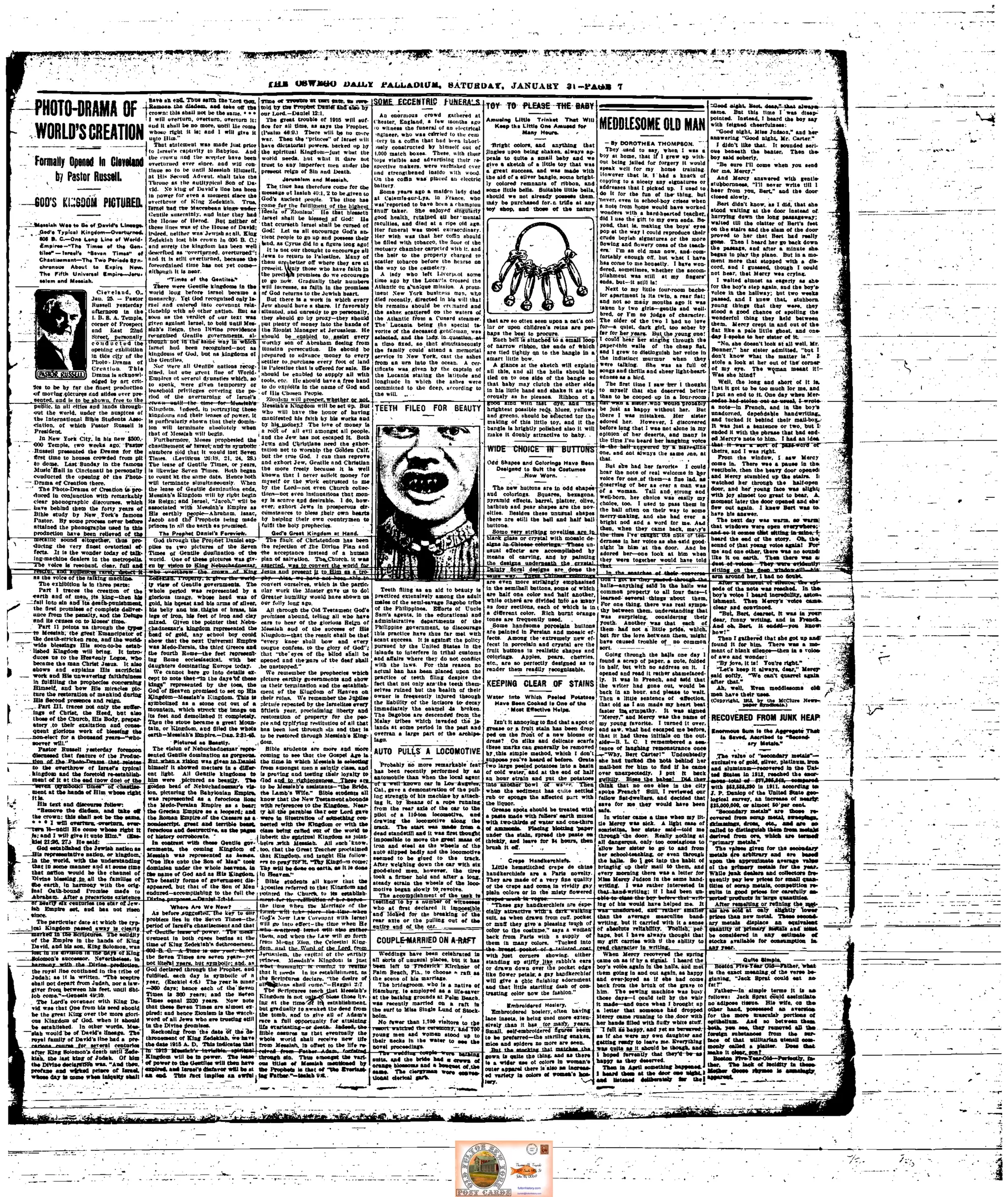 1914 photo drama newspaper watchtower documents | PDF