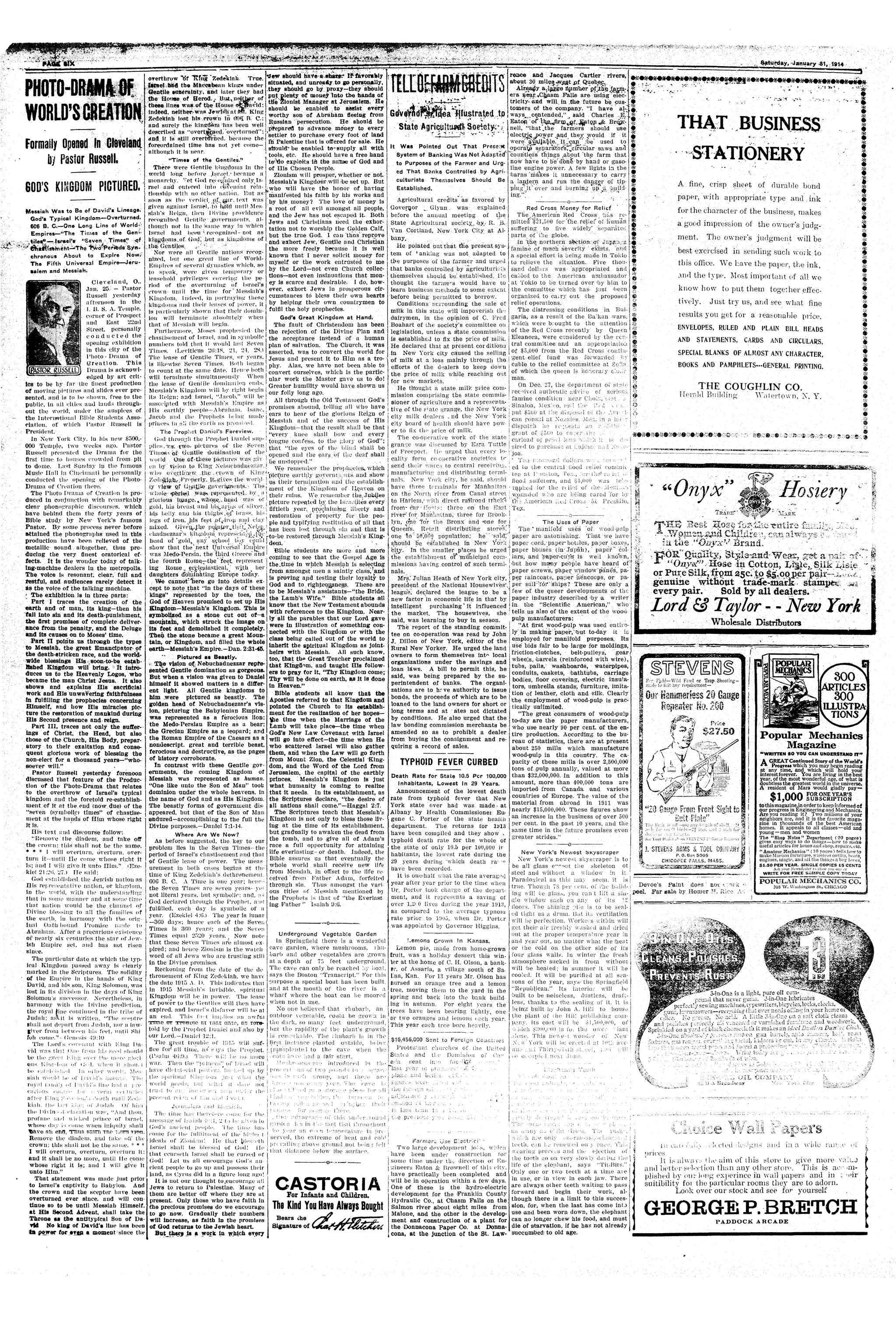 1914 photo drama newspaper watchtower documents | PDF