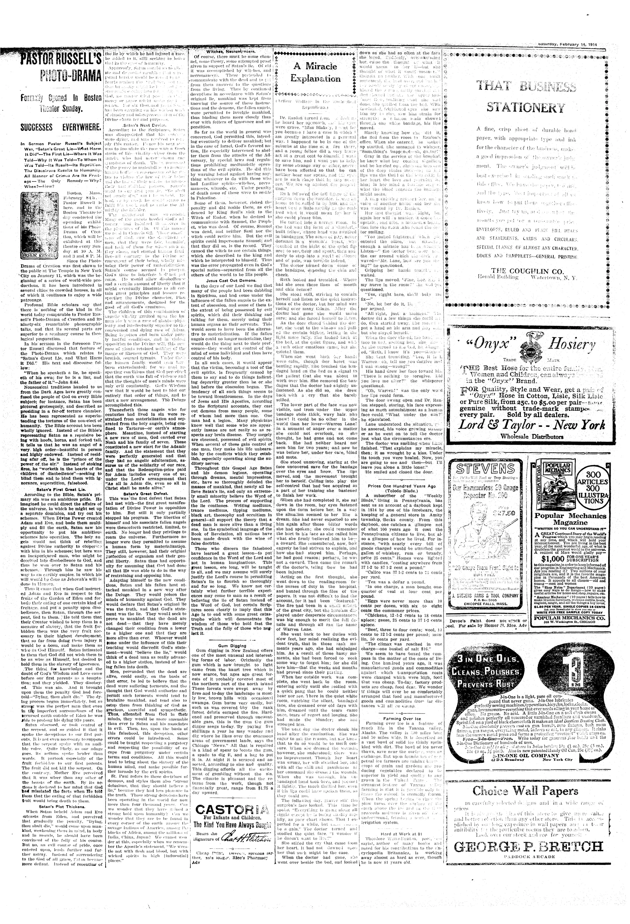 1914 photo drama newspaper watchtower documents | PDF