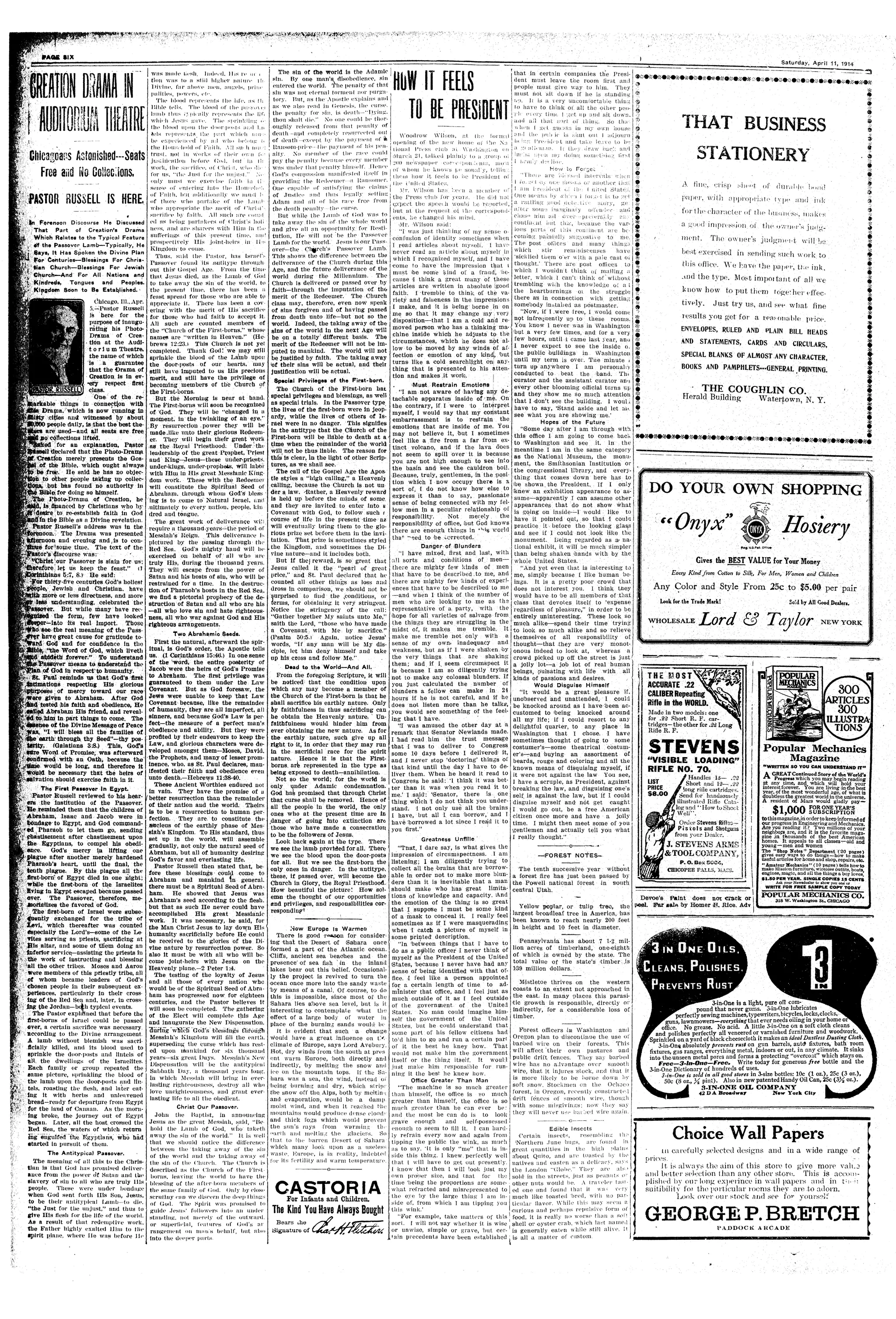 1914 photo drama newspaper watchtower documents | PDF