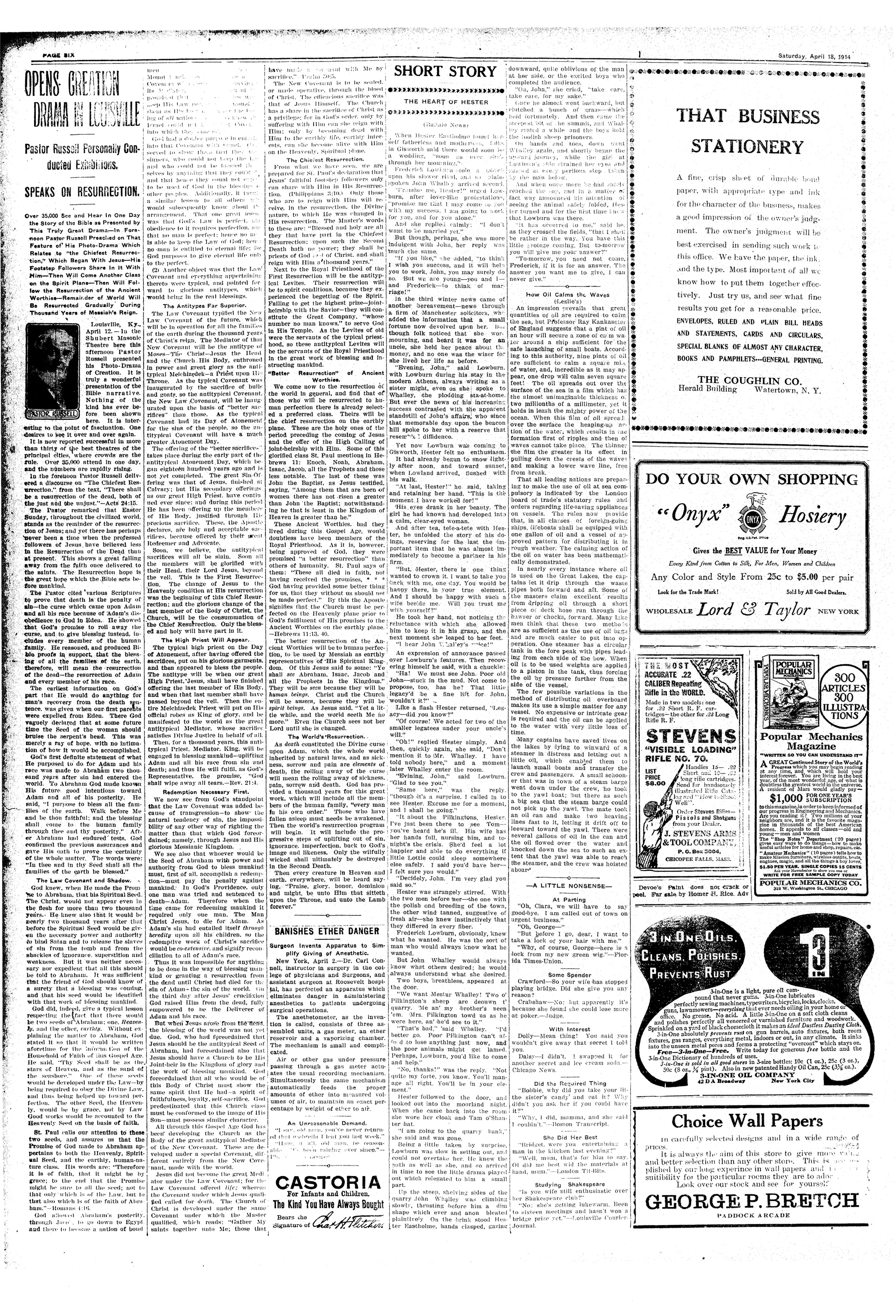 1914 photo drama newspaper watchtower documents | PDF