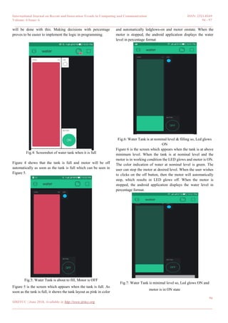 IoT Based Water Level Monitoring System with an Android Application | PDF