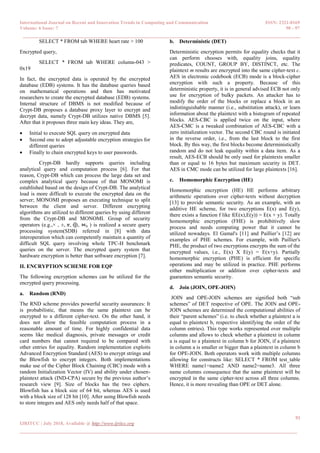 Processing Over Encrypted Query Data In Internet of Things (IoTs) : CryptDBs, MONOMI and SDB ...