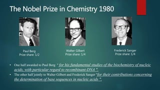 The Nobel Prize in Chemistry 1989-1980 | PPTX