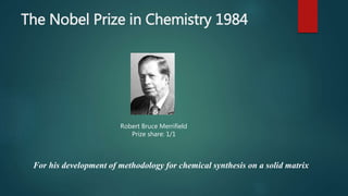 The Nobel Prize in Chemistry 1989-1980 | PPT