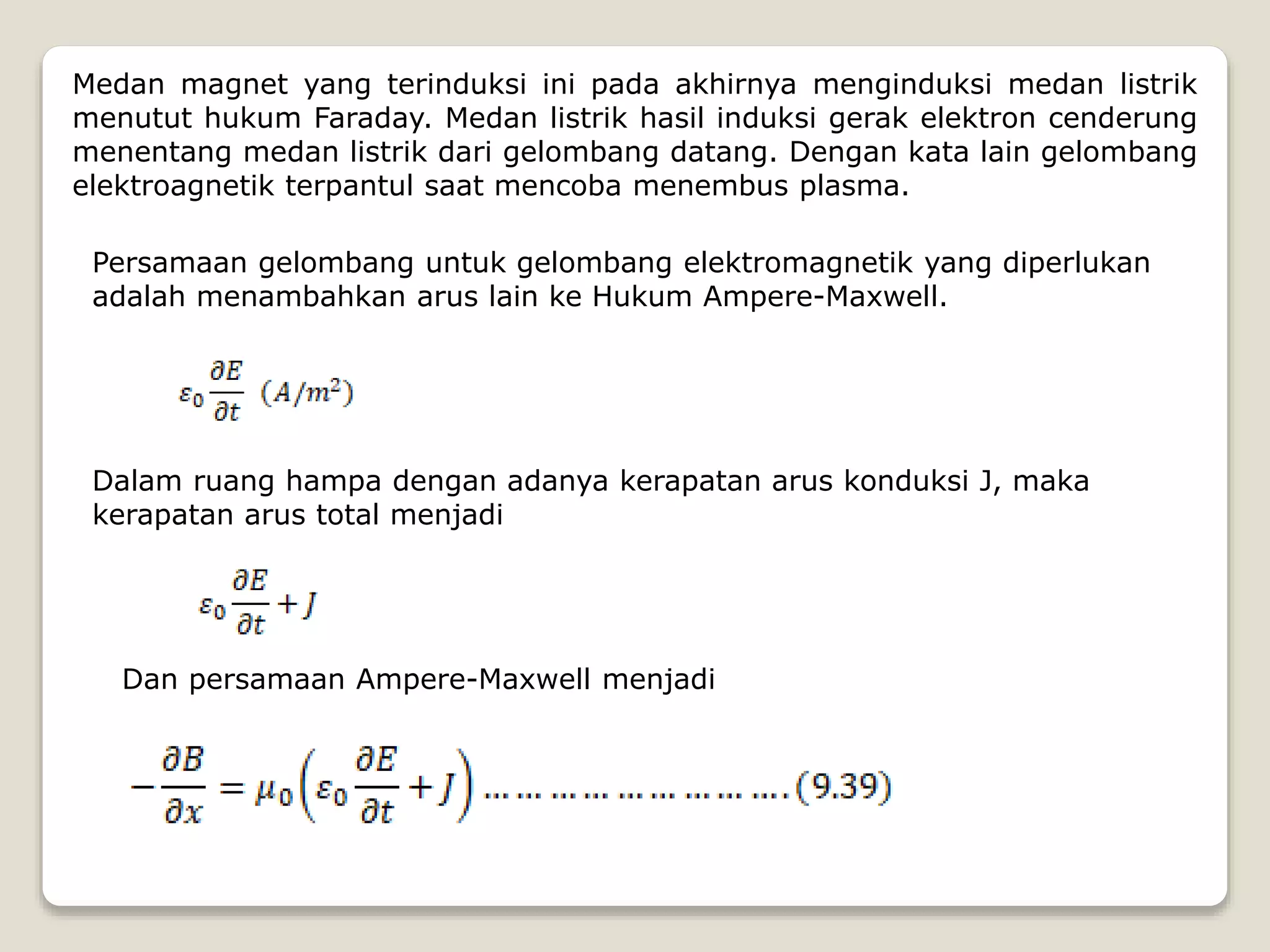 Gelombang Elektro magnetik dalam bahan | PPTX