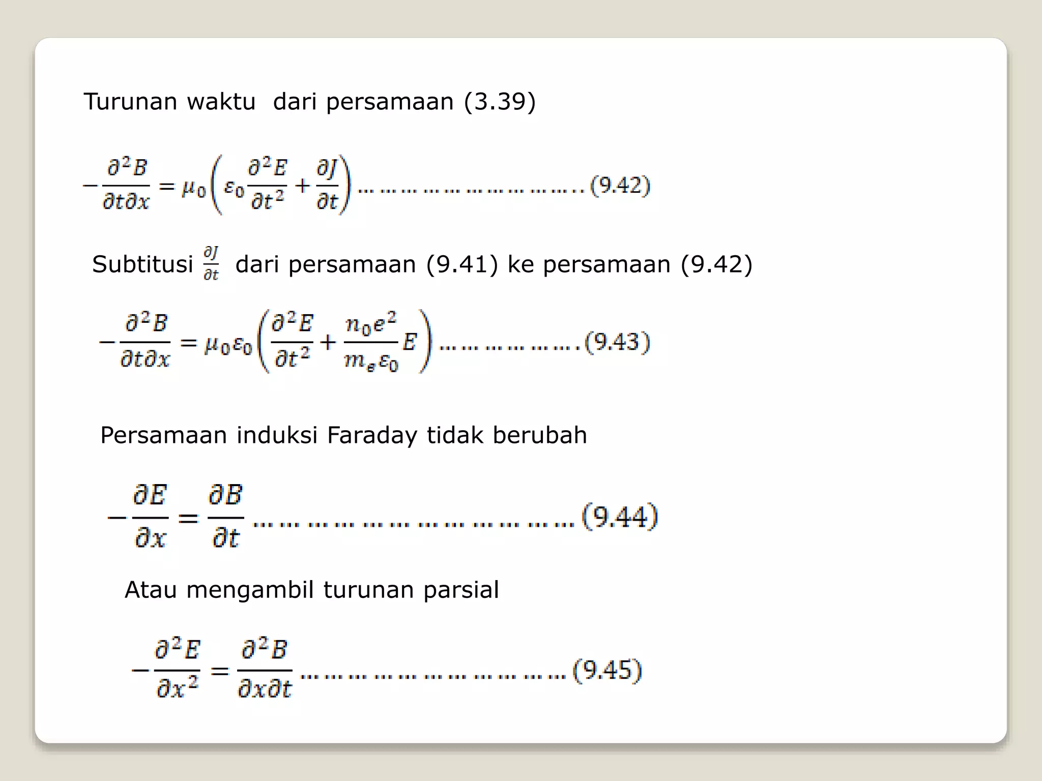 Gelombang Elektro magnetik dalam bahan | PPTX