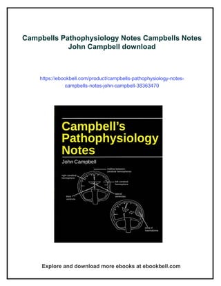 Campbells Pathophysiology Notes Campbells Notes John Campbell | PDF