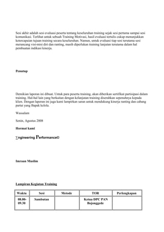 laporan kegiatan training-imron-01 | DOC