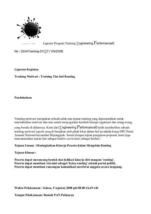 Contoh laporan program seminar - solutionspasa