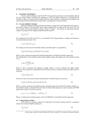 A fuzzy logic controller based brushless DC motor using PFC cuk converter | PDF | Radio Control ...