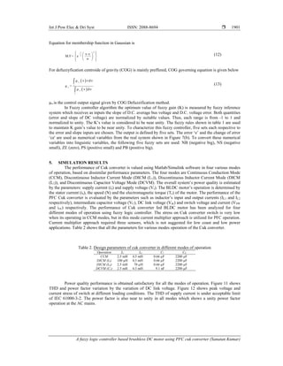 A fuzzy logic controller based brushless DC motor using PFC cuk converter | PDF | Radio Control ...