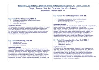 USA 1919-41 (key topics overview) | PDF
