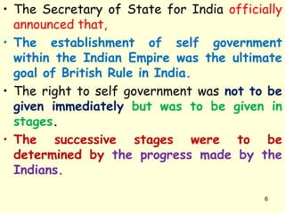 1919 Indian Councils Act of India in the year | PPT