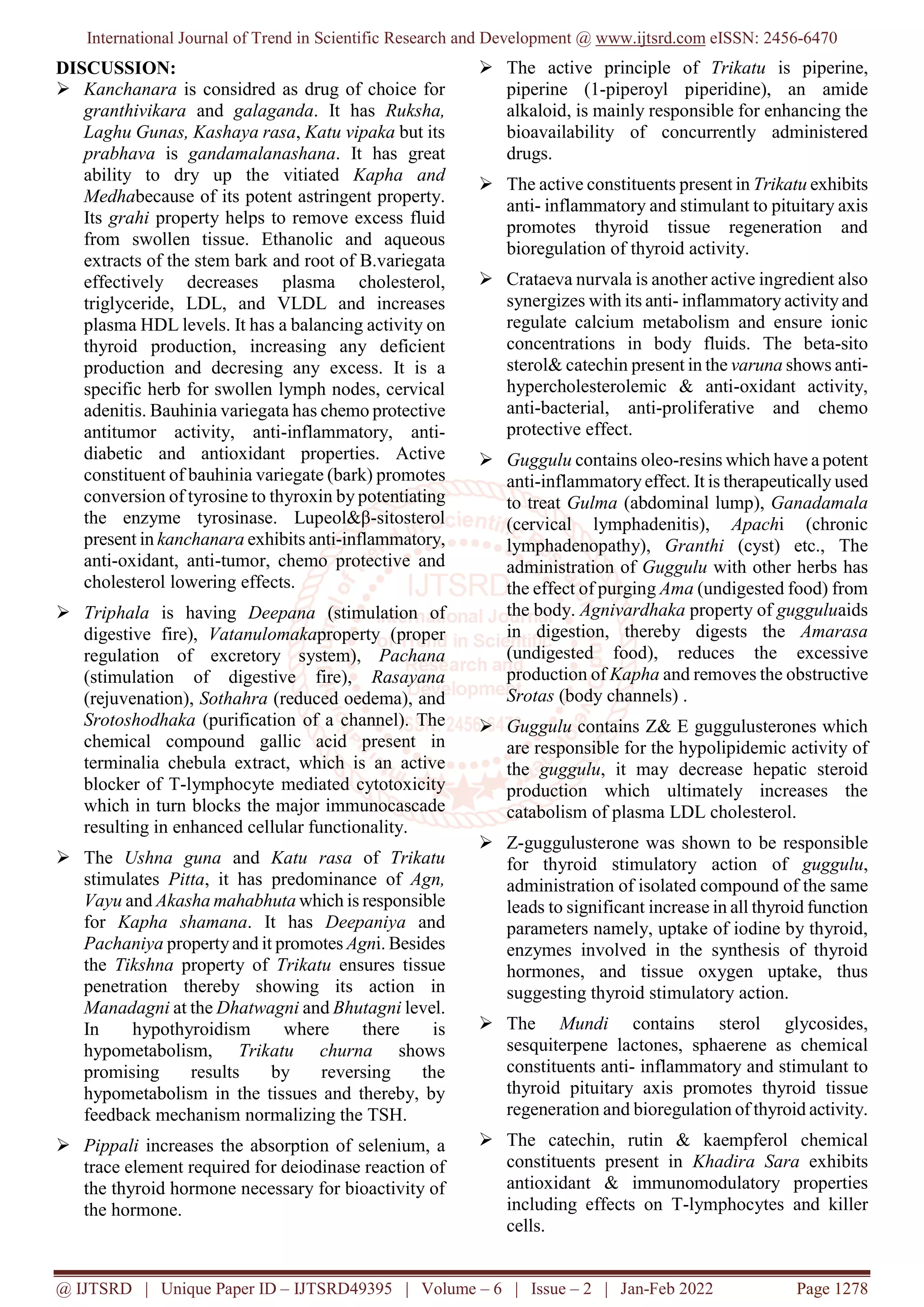 A Critical Review of Kanchanara Guggulu A Poly Herbal Formulation | PDF